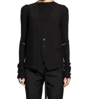 ANN DEMEULEMEESTER Charlotte Classic Waistcoat - Black