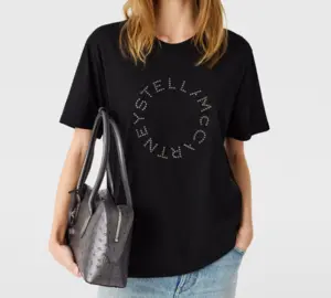 Stella McCartney Hardware Logo Boyfriend T-shirt - Black