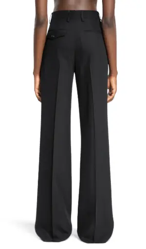 ANN DEMEULEMEESTER Maaike Flared Leg Viscose Trousers