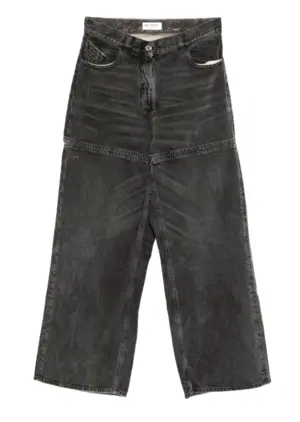 Attico Cotton Gabardine Pant - Black/white