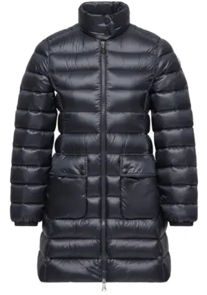 Moncler Genet Long Coat - Navy