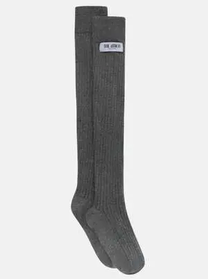 Attico Cotton Cashmere Socks - Melange Grey