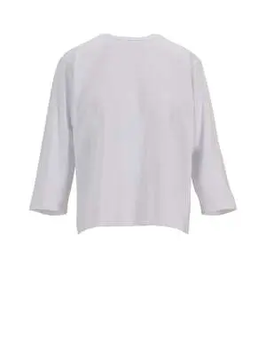 LA ROSE Long Sleeve T-shirt - Bianco