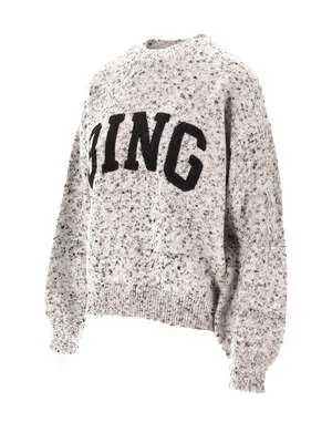 ANINE BING Sydney Crew Sweater - White/black
