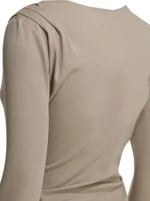 Max Mara Pure Virgin Wool V-neck Sweater - Beige