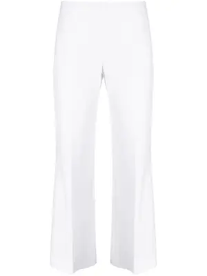 PAROSH Stretch Wool Flared Cropped Trousers
