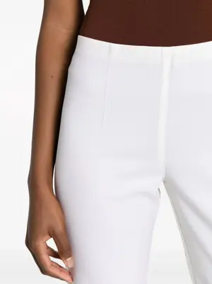 PAROSH Stretch Wool Flared Cropped Trousers