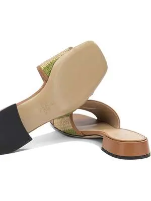 Valentino Garavani Vlogo Signature Slide Sandals - Beige