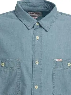 Filson Chambray Cpo' Casual Shirt - Light Blue