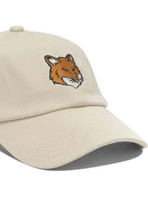 Maison Kitsuné Fox Head Baseball Cap - Beige