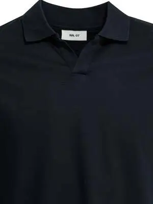 NN.07 Paul' Buttonless Polo Shirt - Blue