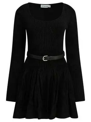 SELF-PORTRAIT Knit Flared Dress