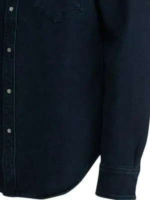 Ralph Lauren Indigo Suede Western Shirt