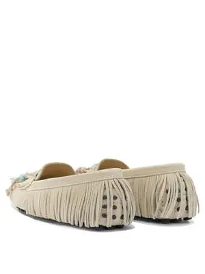 Toujours Emily Suede Loafers - Beige