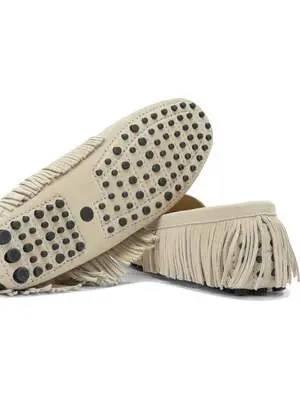 Toujours Emily Suede Loafers - Beige