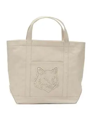 Maison Kitsuné Fox Head Medium Handbag - White