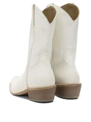 Moma Tall Cowboy Boots - White