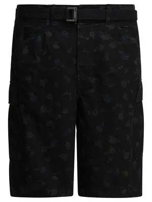 Sacai Floral Cargo Shorts - Black