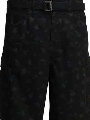 Sacai Floral Cargo Shorts - Black
