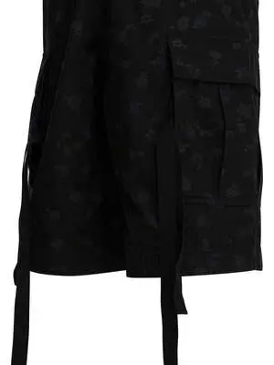 Sacai Floral Cargo Shorts - Black