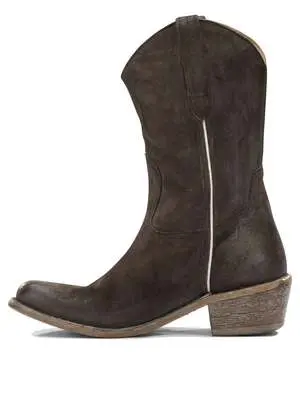 Moma Tall Cowboy Boots - Brown