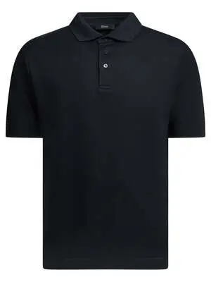 Herno Polo Shirt With Buttons - Blue