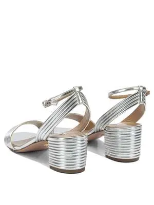 AQUAZZURA Sundance 50mm Heeled Sandals - Silver