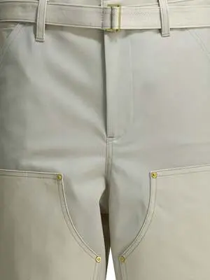 Sacai Carhartt Wip Duck Cargo Pants - White