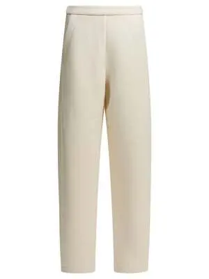 Max Mara High-waisted Wide-leg Casual Pants - White