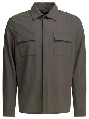 Herno Wool Overshirt Jacket - Grey