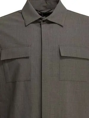 Herno Wool Overshirt Jacket - Grey