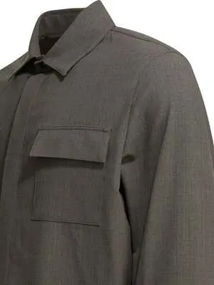Herno Wool Overshirt Jacket - Grey