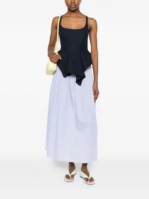 ARCHIVIO '67 Striped Cotton A-line Skirt