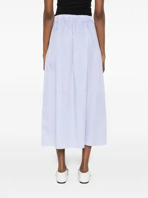 ARCHIVIO '67 Striped Cotton A-line Skirt