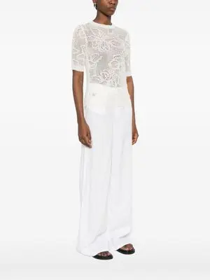 Fabiana Filippi Openwork Crewneck T-shirt