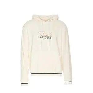 AUTRY Chenille Staple Hoodie - White
