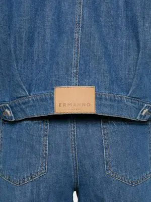 ERMANNO FIRENZE Embroidered Denim Trucker Jacket