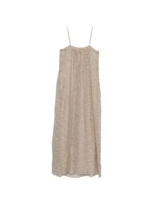 ALYSI Printed Midi Dress - Beige