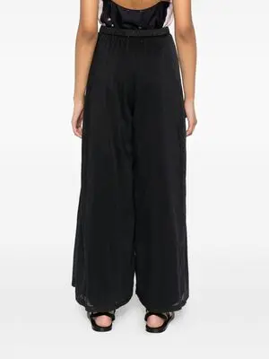 FORTE_FORTE Voile Cotton And Silk Pants - Black