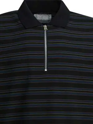 Sacai Striped Buttonless Polo Shirt