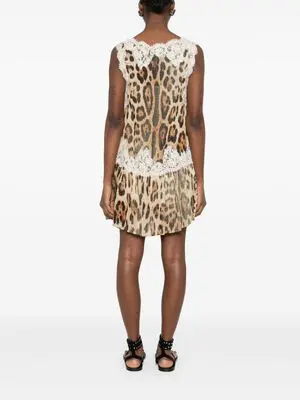 ERMANNO FIRENZE Leopard Print Mini Dress
