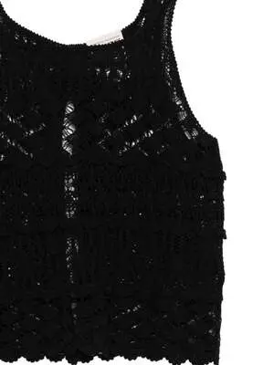 SEMICOUTURE Shelley Cotton Tank Top - Black