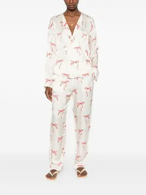 FORTE_FORTE Printed Crossed Shirt - Red