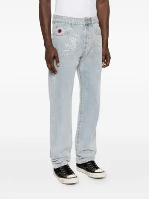 ICECREAM Crystal Running Dog Denim Jeans - Clear Blue