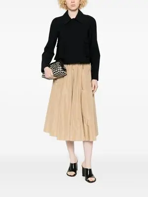 SUSANNE BOMMER A-line Midi Skirt - Beige