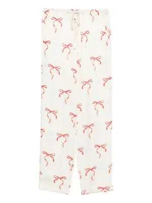 FORTE_FORTE Printed Trousers - Red