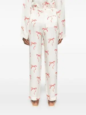 FORTE_FORTE Printed Trousers - Red