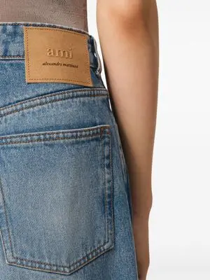 AMI Paris Large Fit Denim Jeans - Clear Blue