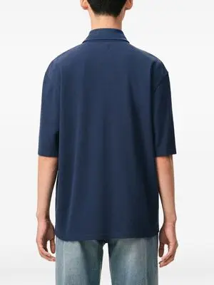 AMI Paris De Coeur Cotton Polo Shirt - Blue