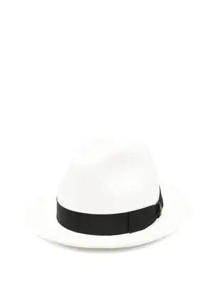 Borsalino Federico Raffia Hat - White
